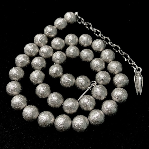 Whiting & Davis | Jewelry | Whiting Davis Vintage Textured Silver Ball ...